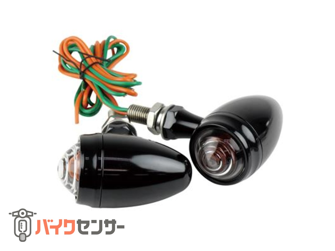 Billet Winker - Smooth Bullet ブラック／クリア ・ガラスレンズ P003395| BDSバイクセンサー