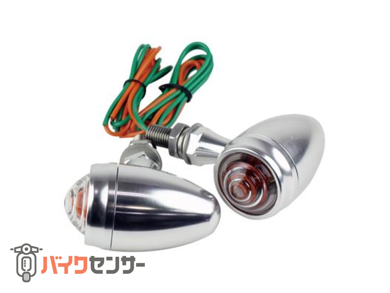 Billet Winker - Smooth Bullet シルバー／クリア ・ガラスレンズ P003396| BDSバイクセンサー